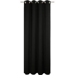 WIRTH Vorhang &raquo;Newbury&laquo; &Ouml;sen 1 Stk. tlg. schwarz Jacquard, Baumwolle, Polyester 225cm, &Ouml;sen, 130cm
