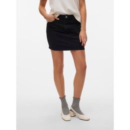 V&eacute;ro Moda Vero Moda Damen Jeansrock &raquo;VMTESSA HR SHORT DNM SKIRT MIX GA NOOS&laquo; Baumwollmischung schwarz L (40)
