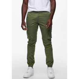 Only & Sons Only & Sons Herren ONLY & SONS Cargohose &raquo;ONSCAM STAGE CARGO CUFF LIFE 6687 NOOS&laquo; gr&uuml;n 33, L&auml;nge 34