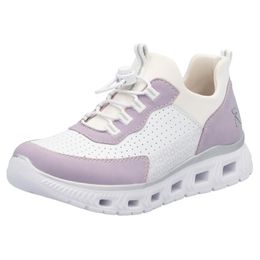 Rieker Sport Damen RIEKER Sport Slip-On Sneaker &raquo;vegan&laquo; , Slipper, Halbschuh, Freizeitsneaker mit MemoSoft-Ausstattung wei&szlig; 36