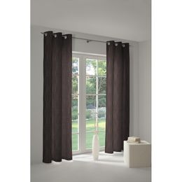 WIRTH Vorhang &raquo;RICCIA&laquo; &Ouml;sen 1 Stk. tlg. lila Jacquard, Obermaterial: 75% Polyester, 25% Baumwolle 180cm, &Ouml;sen, 132cm