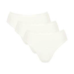 Sloggi Damen Sloggi Tai-Slip &raquo;GO Daily Cotton&laquo; Glanz-Effekt Details, hoher Beinausschnitt, weich, elastisch wei&szlig; XXL