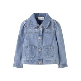 name it Jacke M&auml;dchen Gr&ouml;&szlig;e 86 blue denim / wei&szlig;