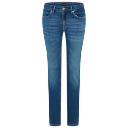 BOSS Orange Damen BOSS Orange Slim-fit-Jeans &raquo;JACKIE MR 10.0 Premium Damenmode&laquo; mit mittlerem Bund, Power-Stretch-Denim blau 27, L&auml;nge 30