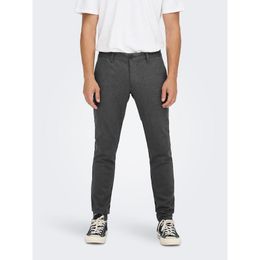 Only & Sons Only & Sons Herren ONLY & SONS Stoffhose mit leichtem Strukturmuster schwarz 34, L&auml;nge 32