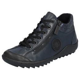 Remonte Damen Schn&uuml;rboots , Flats, Komfortschuh, Boots mit seitlichem Rei&szlig;verschluss schwarz 36