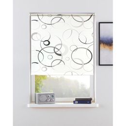 Bruno Banani Rollo &raquo;MAZE&laquo; Lichtschutz Blendschutz Sichtschutz ohne Bohren freih&auml;ngend Rollo f&uuml;r Fenster, Seitenzugrollo mit modernen Kreiselementen NEUHEIT! grau 