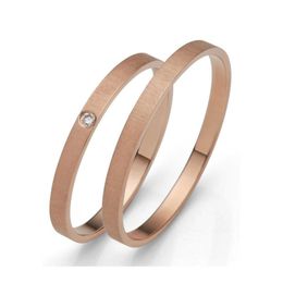 Firetti Unisex Trauring &raquo;Schmuck Geschenk Gold 375 Hochzeit Ehering "LIEBE"&laquo; Made in Germany, wahlweise mit oder ohne Brillant rosa 62, ohne Brillant,