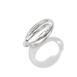 Thomas Sabo Damen Thomas Sabo Fingerring &raquo;Together Ring Silber&laquo; mit Zirkonia (synth.) silber 54, Silber 925 (recycelt)