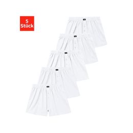H.I.S. H.I.S Herren Weiter Boxer &raquo;Herren Boxer&laquo; Packung, 5 Stk. weite Passform, Komfortbund, aus Baumwoll-Stretch wei&szlig; 8 (XXL), 5 Stk.
