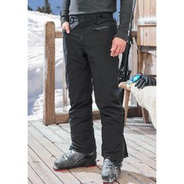 John Devin Herren Skihose Schneehose, Outdoorhose gef&uuml;ttert mit Schneefang schwarz 52, N-Gr