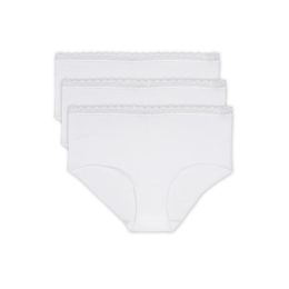 Nina von C. Damen Taillenslip &raquo;Simply&laquo; Packung, basic, eng, leicht, elastisch, bequem, mit Spitze, ohne Seitenn&auml;hte wei&szlig; 36