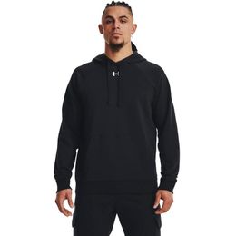 Under Armour Herren Fleecepullover &raquo;UA Rival Fleece Hoodie&laquo;, mit Kapuze mit Kordelzug, sportlicher Stil schwarz S