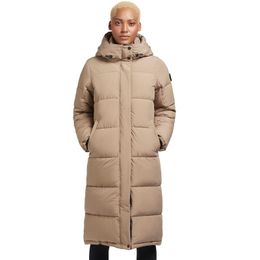 Khujo Damen Khujo Steppmantel &raquo;TIONE&laquo; elastische B&uuml;ndchen am &Auml;rmelfutter beige L (40)