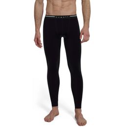 Bugatti Herren Bugatti Lange Unterhose &raquo;Rom&laquo; mit Logo, bequem, elastisch, Baumwollmix, schneidet nicht ein, eng schwarz 5M