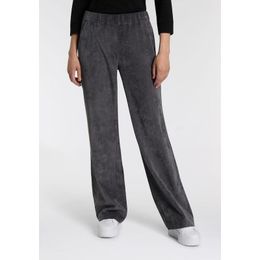 MAC Damen MAC Cordhose &raquo;CHIARA&laquo; mit weitem Bein grau 42, L&auml;nge 30