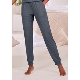 Vivance Dreams By Lascana Damen Vivance Dreams by Lascana Pyjamahose in weicher Rippqualit&auml;t grau 40/42, N-Gr