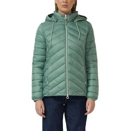 s.Oliver Damen s.Oliver Steppjacke mit Kapuze mit Kapuze und Kordelzug gr&uuml;n 36
