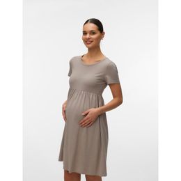 MAMALICIOUS Damen Jerseykleid &raquo;MLMIA SS JRS ABK SKATER DRESS NOOS&laquo; Baumwollmischung, regular fit beige M, N-Gr