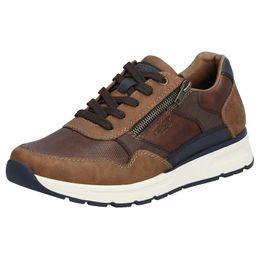 Rieker Herren Sneaker mit gepolstertem Schaftrand, Freizeitschuh, Halbschuh, Schn&uuml;rschuh braun 40