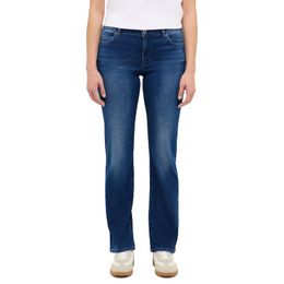 Mustang Damen Mustang Stretch-Jeans &raquo;Crosby Relaxed Straight&laquo; Sehr bequem, dank hohem Stretch-Anteil blau 32, L&auml;nge 30