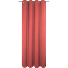 Adam Vorhang &raquo;Uni Collection light&laquo; &Ouml;sen 1 Stk. tlg. aus 100% Bio-Baumwolle, Vorhang nach Wunschma&szlig; rot Baumwolle (Bio-Baumwolle) 145cm, &Ouml;sen, 145cm