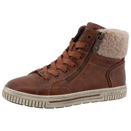 Mustang Shoes Damen Winterboots &raquo;Janique&laquo; High Top Sneaker, Winterboots mit Warmfutter braun 41