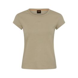 BOSS Orange Damen BOSS Orange Kurzarmshirt &raquo;Ecute Premium Damenmode&laquo; Slim Fit mit Rundhalsausschnitt beige L