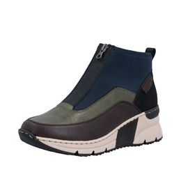 Rieker Damen Schlupfboots Stiefelette, High Top Sneaker mit Rei&szlig;verschluss auf der Vorderseite 41