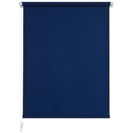 Liedeco Seitenzugrollo &raquo;Klemmfix&laquo; Lichtschutz ohne Bohren inkl. Klemmtr&auml;ger blau Polyester 150cm, 45cm
