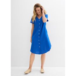 bonprix Damen bonprix Blusenkleid aus Baumwolle, in A-Linie, mit seitlichen Eingriffstaschen 44, N-Gr