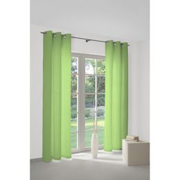 WIRTH Vorhang &raquo;SUNBONE&laquo; &Ouml;sen 1 Stk. tlg. gr&uuml;n Polyester 145cm, &Ouml;sen, 132cm