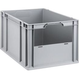 Sch&auml;fer Shop Sch&auml;fer Shop Pure Eurobox Serie Economy, Front offen, Kunststoff, B 600 x T 400 x H 320 mm, 65 l, grau