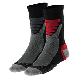 Xtreme Sockswear Damen XTREME sockswear Wandersocken &raquo;2er Pack&laquo; 2 Paar, 2 Stk. tlg. Unisex Diabetiker Sport- und Funktionssocken, mit Coolmax schwarz 