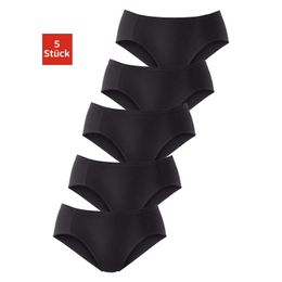 Petite Fleur By Lascana Damen petite fleur by Lascana Jazz-Pants Slips 5er-Pack, aus weicher Pikee-Qualit&auml;t schwarz 44