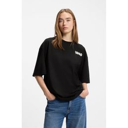 Hugo Herren Hugo T-Shirt &raquo;Nyrotee&laquo; Rundhalsausschnitt, loose fit, Logoprint schwarz L