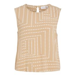 Vila Blusentop 'VIFrelli' Damen Gr&ouml;&szlig;e S beige / wei&szlig;