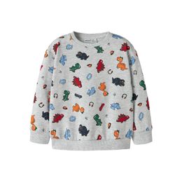 name it Jungen Sweatshirt &raquo;NMMLEON LS NREG SWEAT BRU BOX&laquo;, Baumwollmischung, regular fit bunt 92