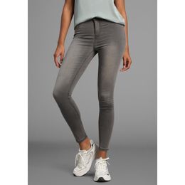 Arizona Damen Skinny-fit-Jeans &raquo;Ultra Stretch&laquo; extra-eng geschnittene Beinform, modische Used-Waschung grau 40, N-Gr