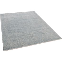 Tom Tailor HOME Teppich &raquo;Groove&laquo; rechteckig 15 mm H&ouml;he modernes Design, edles Farbspiel, ideal im Wohnzimmer & Schlafzimmer blau Viskose, Wolle B : 