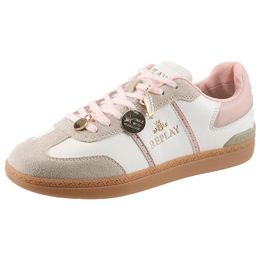 Replay Damen Plateausneaker Trend-Sneaker, Halbschuh, Schn&uuml;rschuh mit Schmuckelementen rosa 39