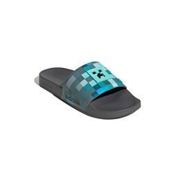 adidas Sportswear Mules 'ADILETTE - MINECRAFT' female size 44.5/45 Turquoise / Sky blue / Anthracite / Green