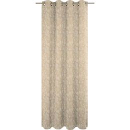 Adam Vorhang &raquo;Flower Cuv&eacute;e Light&laquo; &Ouml;sen 1 Stk. tlg. aus 100% Bio-Baumwolle, Made in Germany beige Jacquard, Baumwolle (Bio-Baumwolle) 145cm, &Ouml;sen, 145cm
