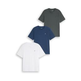 Tom Tailor T-Shirt Herren Gr&ouml;&szlig;e XXL enzian / dunkelgr&uuml;n / wei&szlig;