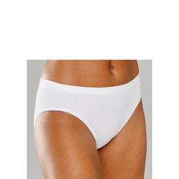 Lascana Damen Lascana Slip aus angenehm weicher Baumwolle wei&szlig; 36/38
