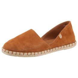 VERBENAS Damen VERBENAS Espadrille &raquo;CARMEN SERRAJE&laquo; Sommerschuh, Schlappen mit Jute-Rahmen braun 39