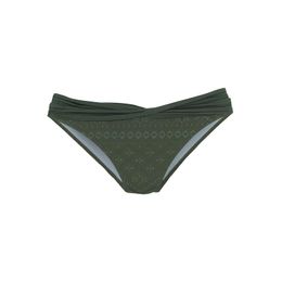 Lascana Damen Lascana Bikini-Hose &raquo;Omara&laquo; aus recycelten Material gr&uuml;n 44, N-Gr