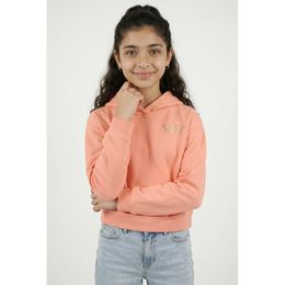 name it Kinder Kapuzensweatshirt &raquo;NKFKALI LS SH BOXY SWE WH BRU PS NOOS&laquo;, Baumwollmischung, regular fit rosa 122/128