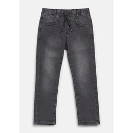 s.Oliver Junior Jungen s.Oliver Junior 5-Pocket-Jeans mit elastischem Bund und Kordelzug grau 92, N-Gr