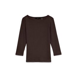 V&eacute;ro Moda Vero Moda Damen T-Shirt &raquo;VMCHLOE PANDA 3/4 BOATNECK TOP JRS&laquo; Baumwollmischung, slim fit braun L